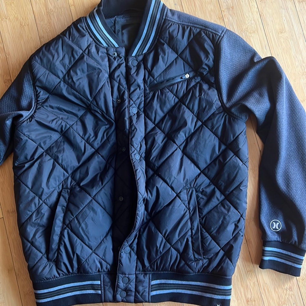 Hurley Bomber Jacket. Leg Super Cool Stripes On Sleev… - Gem
